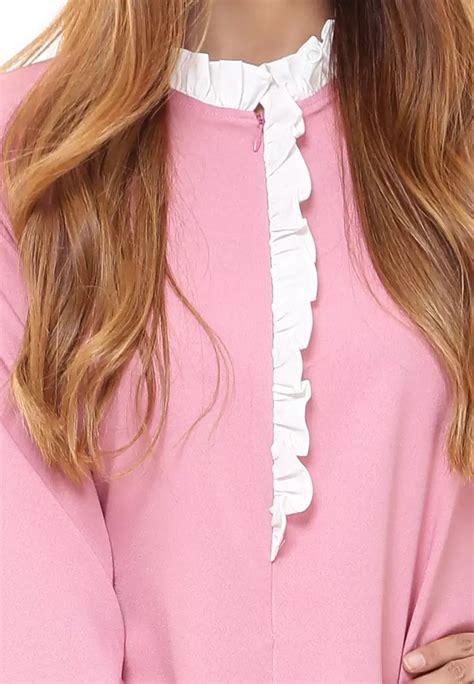 Buy Rina Nichie Couture Jane Long Top Ruffle Collar Loose Cutting In