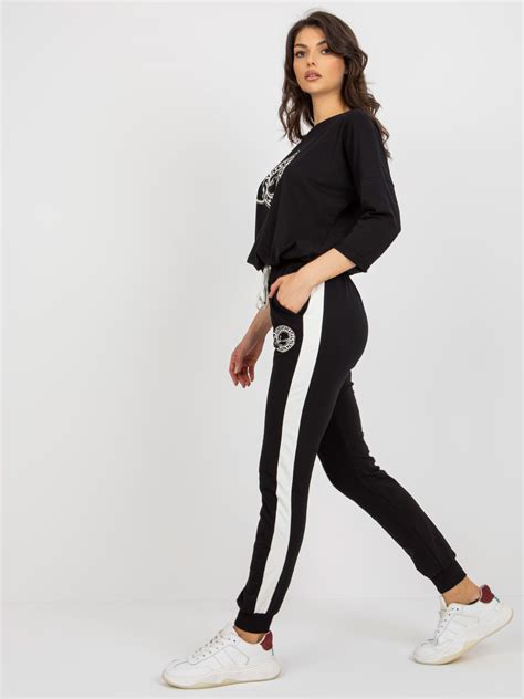 Спортен сет от две части в черно Trendo Bg