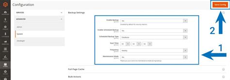 how to backup magento 2 using the in built backup tool nexcess