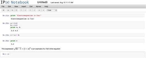 IPython Notebook For Electromagnetism Elektromagnetisme