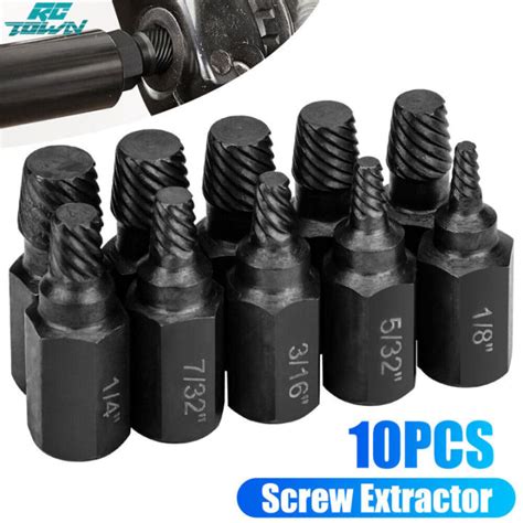 10 Pcs Screw Extractor Set Bolt Extractor With Multi Tooth Rust Proof