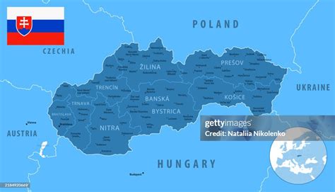 Slovakia Detailed Map With Regions And Cities Of The Country High Res