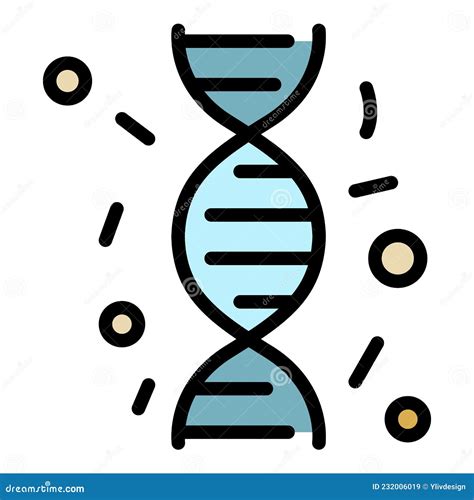 Vector De Contorno De Color Del Icono Del Dna Inmune Ilustración del