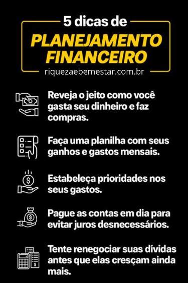 5 Dicas De Planejamento Financeiro Planejamento Financeiro Como
