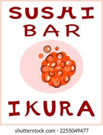 Sushi Bar Poster Salmon Nigiri Roll Stock Vector Royalty Free Shutterstock