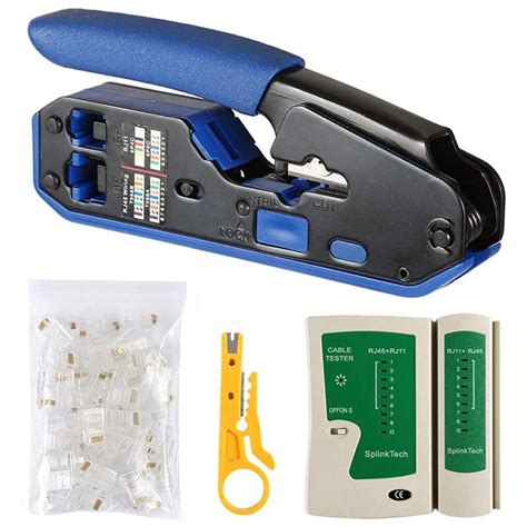 Network Cable Tester Rj45 Crimp Tool Kit Cat5 Cat5 Grandado