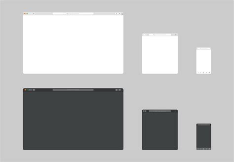 Web Browser Window Template Website Browser Different Devices Sample