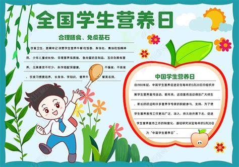 最新全国学生营养日手抄报模板全民营养周小报 全国学生营养日手抄报