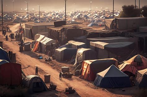 Premium Ai Image Refugee Camp Generative Ai Design