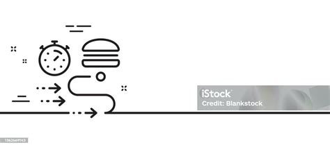 食品配達ラインアイコン注文時間記号最小ラインパターンバナーベクトル Sendのベクターアート素材や画像を多数ご用意 Send