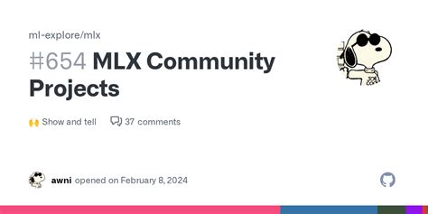 MLX Community Projects Ml Explore Mlx Discussion GitHub