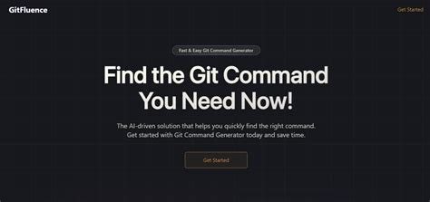Gitfluence Fast And Easy Git Command Generator