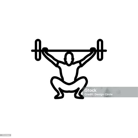 舉重運動員向量線圖示向量圖形及更多人圖片 人 健美 插圖 Istock