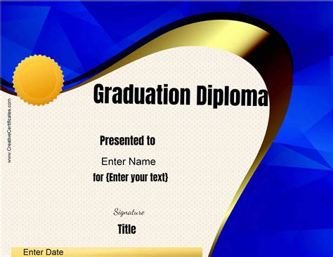 Free Customizable Printable Diploma Template