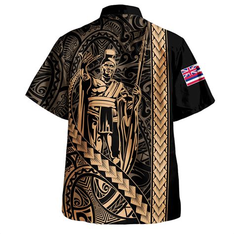 Hawaii Hawaiian Shirt Tribal Polynesian King Kamehameha