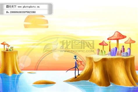 日韩盛典psd分层素材源文件夏天风景图片动漫卡通插画绘画 图行天下素材网