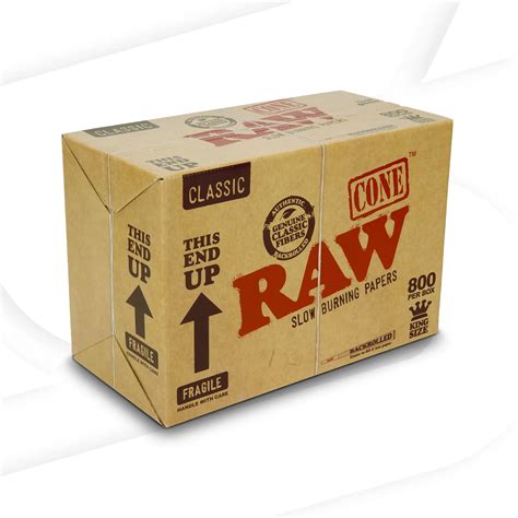 Raw King Size Cones Bulk Box 800 Pre Rolled Papers