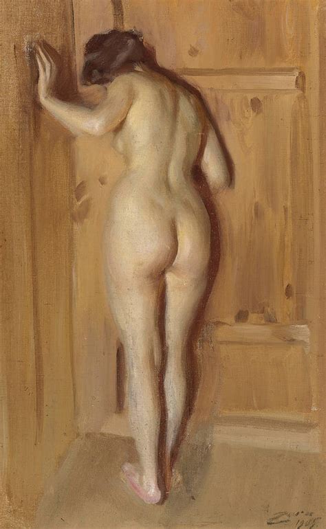 The Chamber Door Painting By Anders Zorn Fine Art America