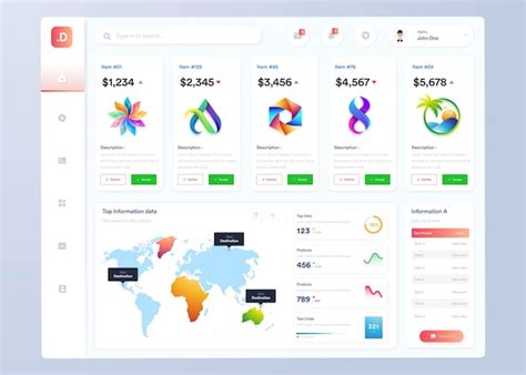 Premium Vector Infographic Dashboard Uiux Design With Graphs Charts
