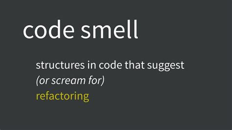 Code Smells And Feels Speaker Deck