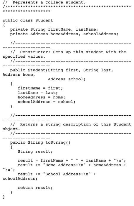 Solved 1 Modify The Student Class Presented To You As