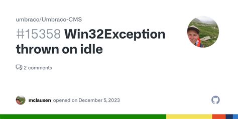 Win32exception Thrown On Idle · Issue 15358 · Umbracoumbraco Cms · Github