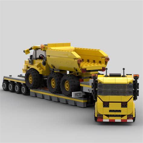 Lego Moc Construction Heavy Low Loader By Wacky Rebrickable Build With Lego