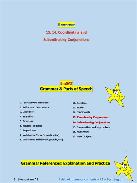 Coordinating And Subordinating Conjunctions Pdf Verb English Language