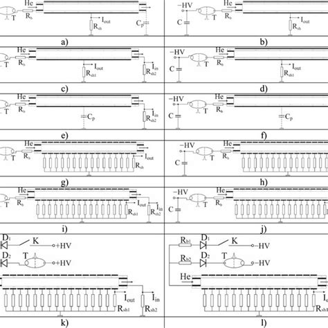 The Sketches Of Gas Discharge Tubes And Electrical Schemes Used For The Download Scientific