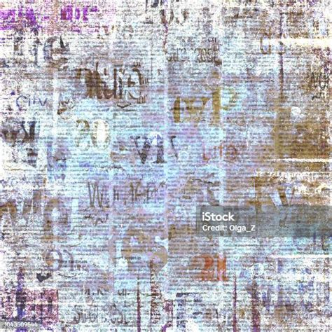 Latar Belakang Tekstur Koran Grunge Vintage Lama Foto Stok Unduh