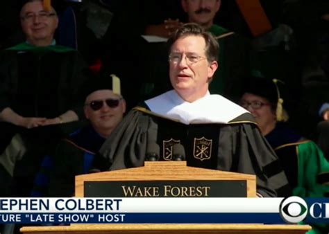 Stephen Colbert Commencement Speech At Wake Forest May You Ride
