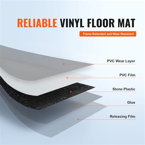 Vevor Self Adhesive Vinyl Floor Tiles 12 X 12 Inch 50 Tiles 15mm