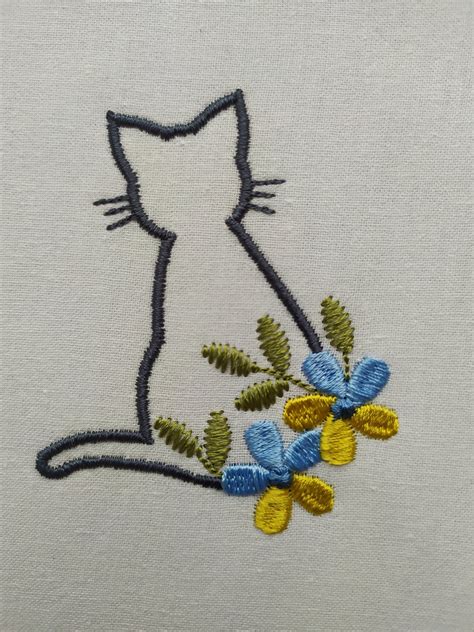 Cat Embroidery Design Artofit