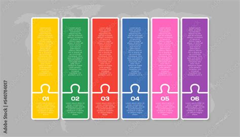 Vector Diagram Infographic Process On 6 Steps Stock Vector Adobe Stock