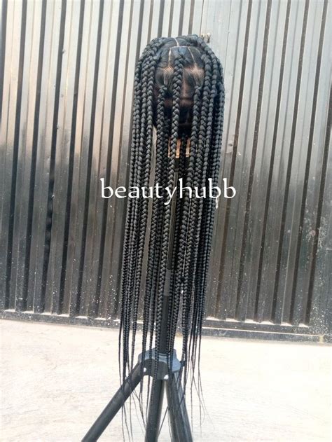 Knotless Braids Full Lace Box Braid Wig For Black Women Jumbo Full