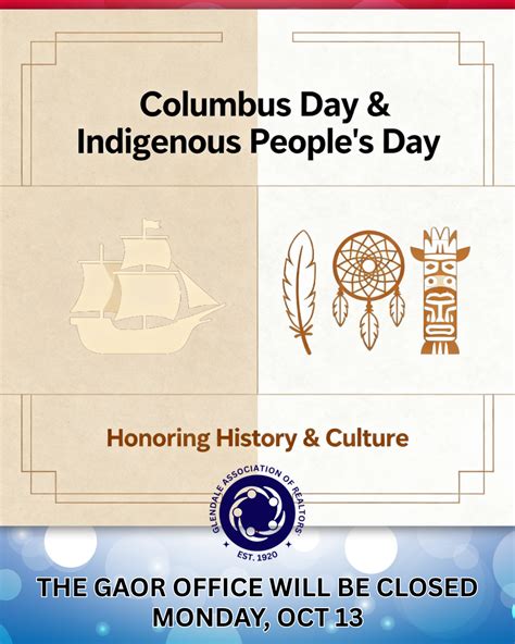 Columbus Day Indigenous Peoples Day Oct 13 Gaor