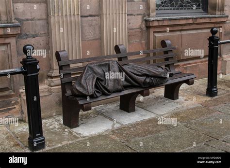 Timothy Schmalz Homeless Jesus Bronze Statue Hi Res Stock Photography