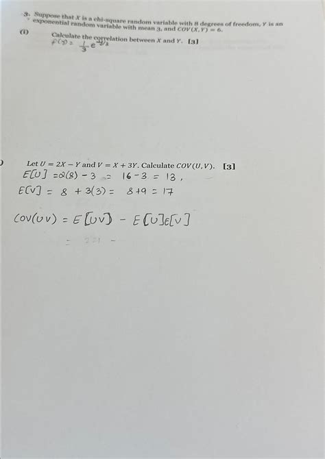 Solved Suppose That X ﻿is A Chi Square Random Variable With