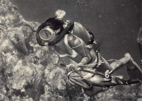 Vintage Scuba Buceo Pinturas Buceador
