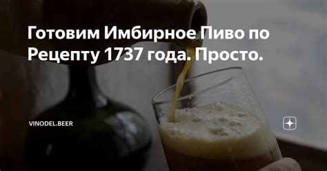 Готовим Имбирное Пиво по Рецепту 1737 года. Просто. | vinodel.beer | Дзен