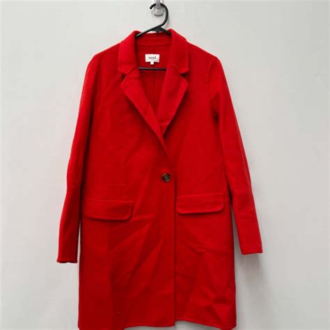 Seed Heritage Red Wool Blend Coat Size 6