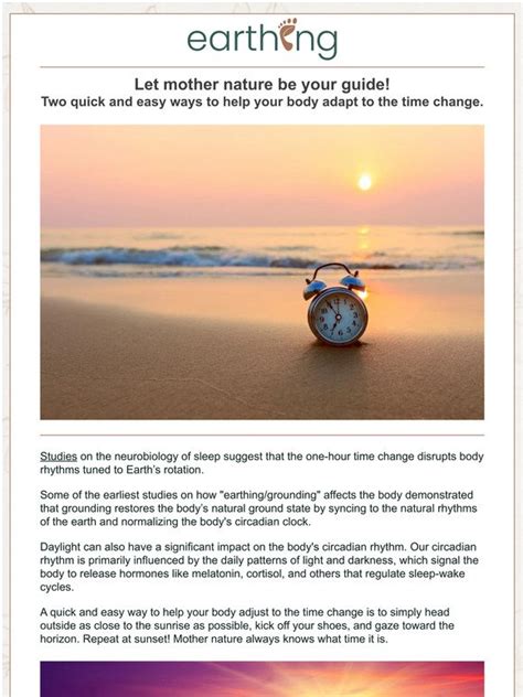 Earthing Daylight Savings And Your Circadian Rhythms Milled