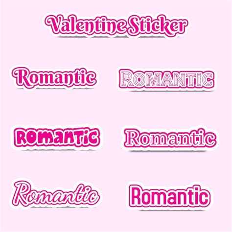 Premium Vector Vector Valentine Day Sticker Set Collection