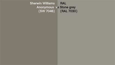 Sherwin Williams Anonymous Sw 7046 Vs Ral Stone Grey Ral 7030 Side