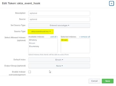 Aw HEC Splunking Okta S Event Hooks With The Event Collector Splunk