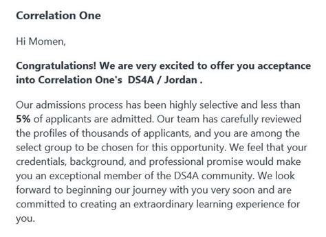 I Am Excited To Share That I Have Been Accepted Into The Ds4a Program