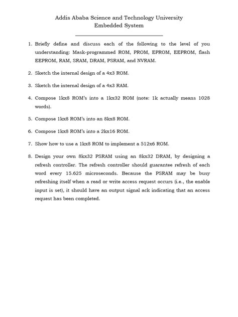 Embedded Assignment Pdf