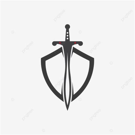 sword logo vector flat design mark sword badge vector mark sword