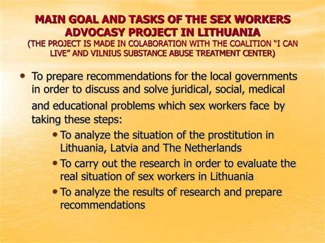 Ppt Sex Workers Advocasy Project In Lithuania Powerpoint Presentation