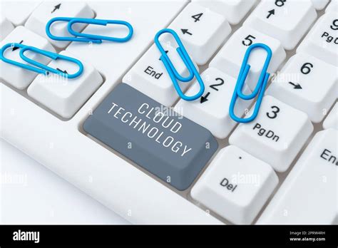 Text Caption Presenting Cloud Technologystoring And Accessing Data And